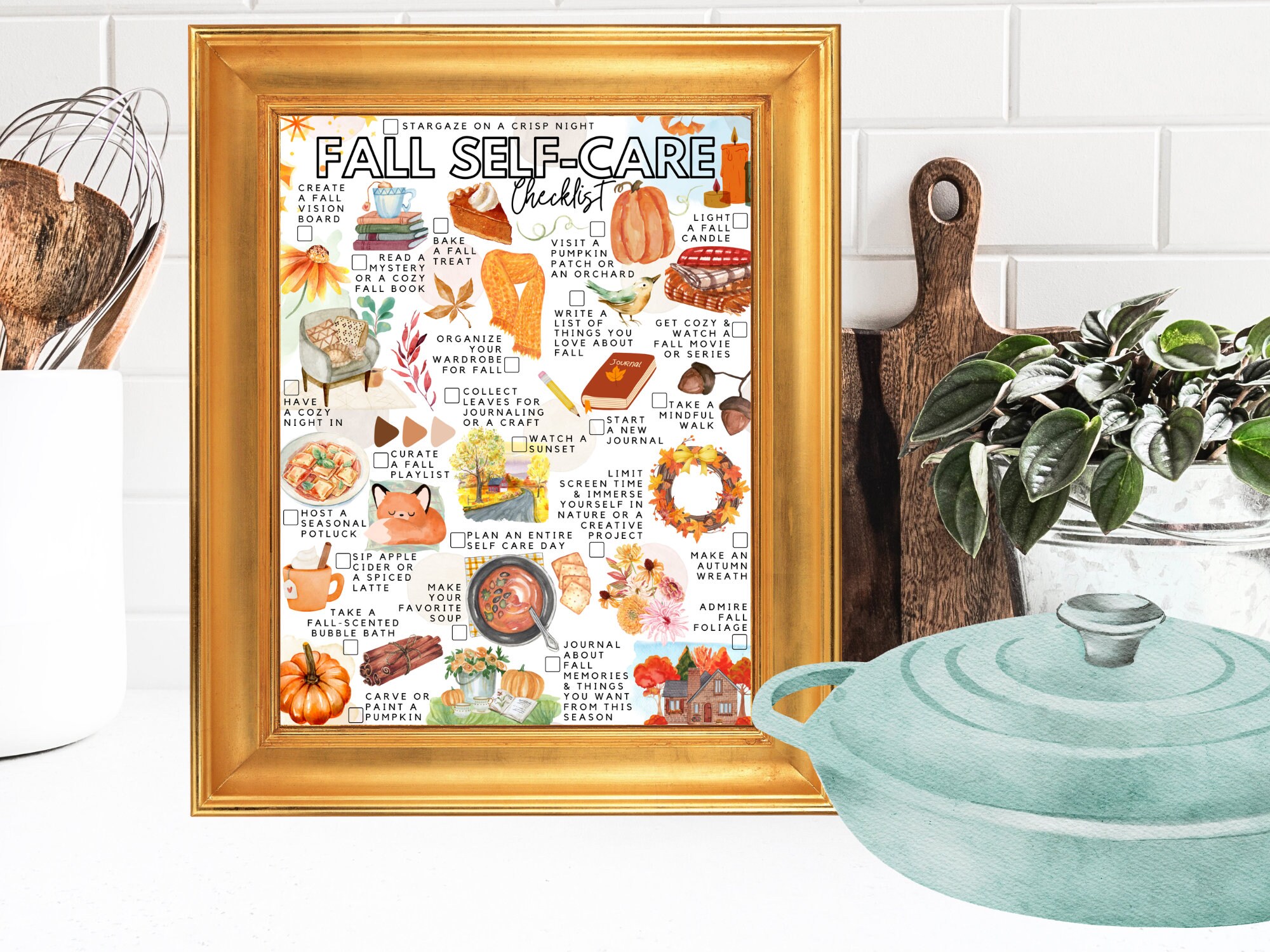 Printable Fall Self-care Bucket List | Autumn Self-love To-do List - Etsy