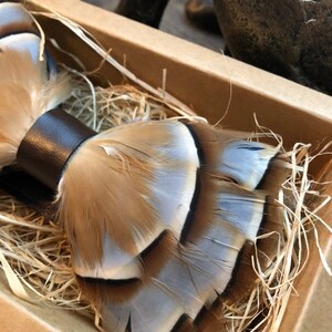 Handmade Natural Partridge Feather Bow Tie- Style B - Etsy