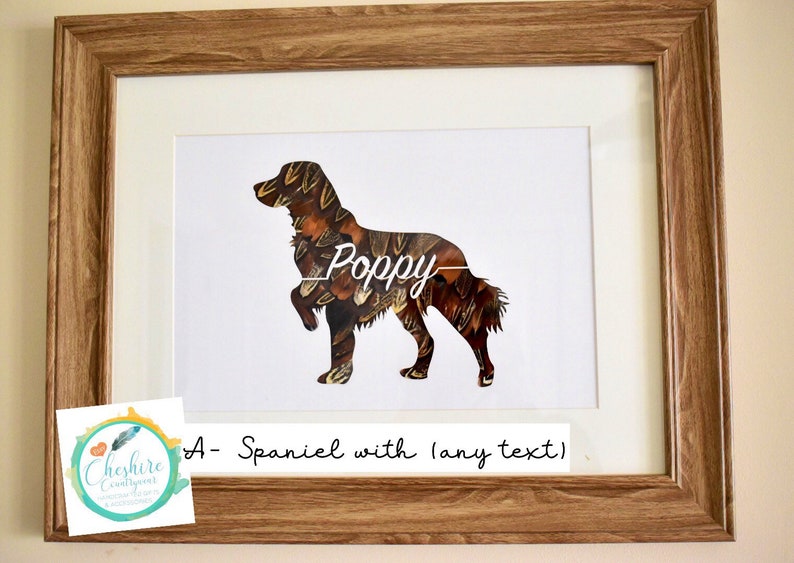 Handmade Game Feather Backed Dog Breed Frames Many Designs & - Etsy UK
