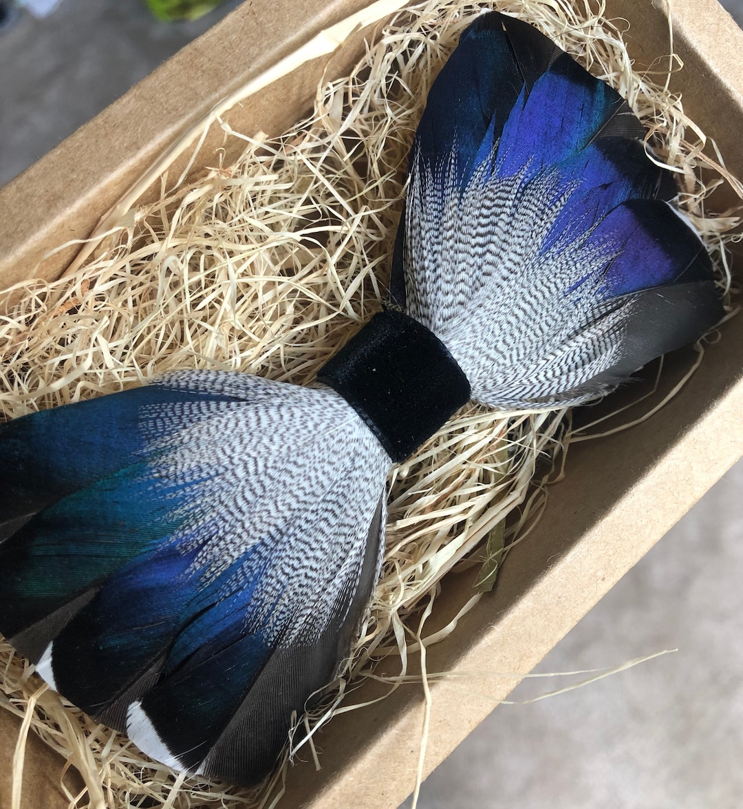 Handmade Male Mallard Duck Feather Bow Tie- Style B - Etsy