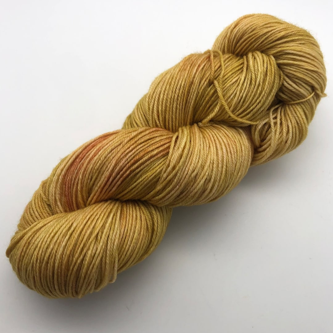 Gold, Kitty Eye Color Inspired, Hand Dyed Yarn, 85/15, Superwash ...