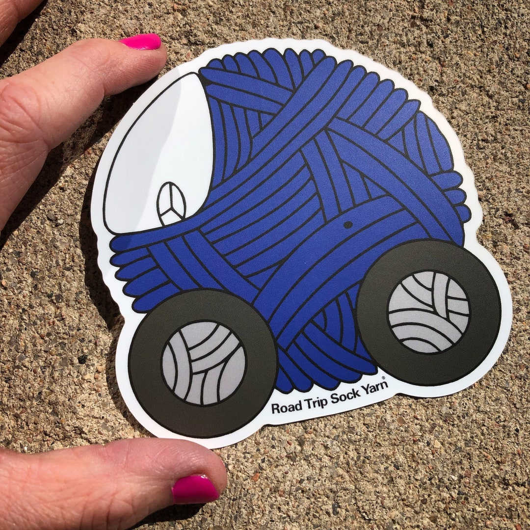 Yarn Ball Car Sticker, Blue - Etsy