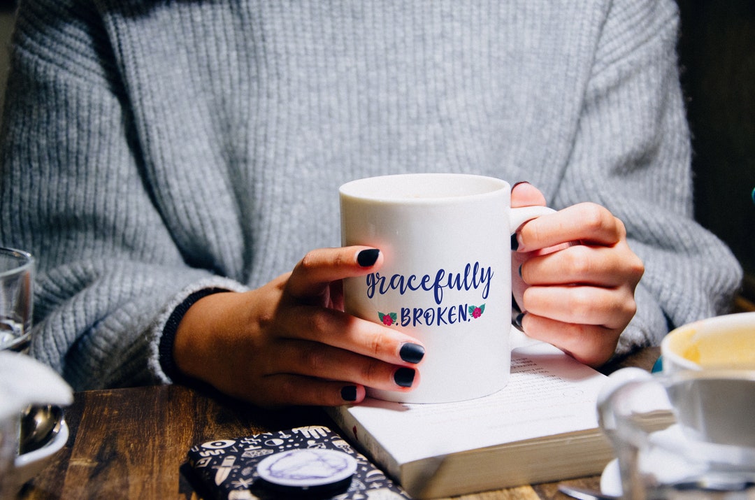 Gracefully Broken Bible Verse Inspired Mug FREE UK SHIPPING - Etsy