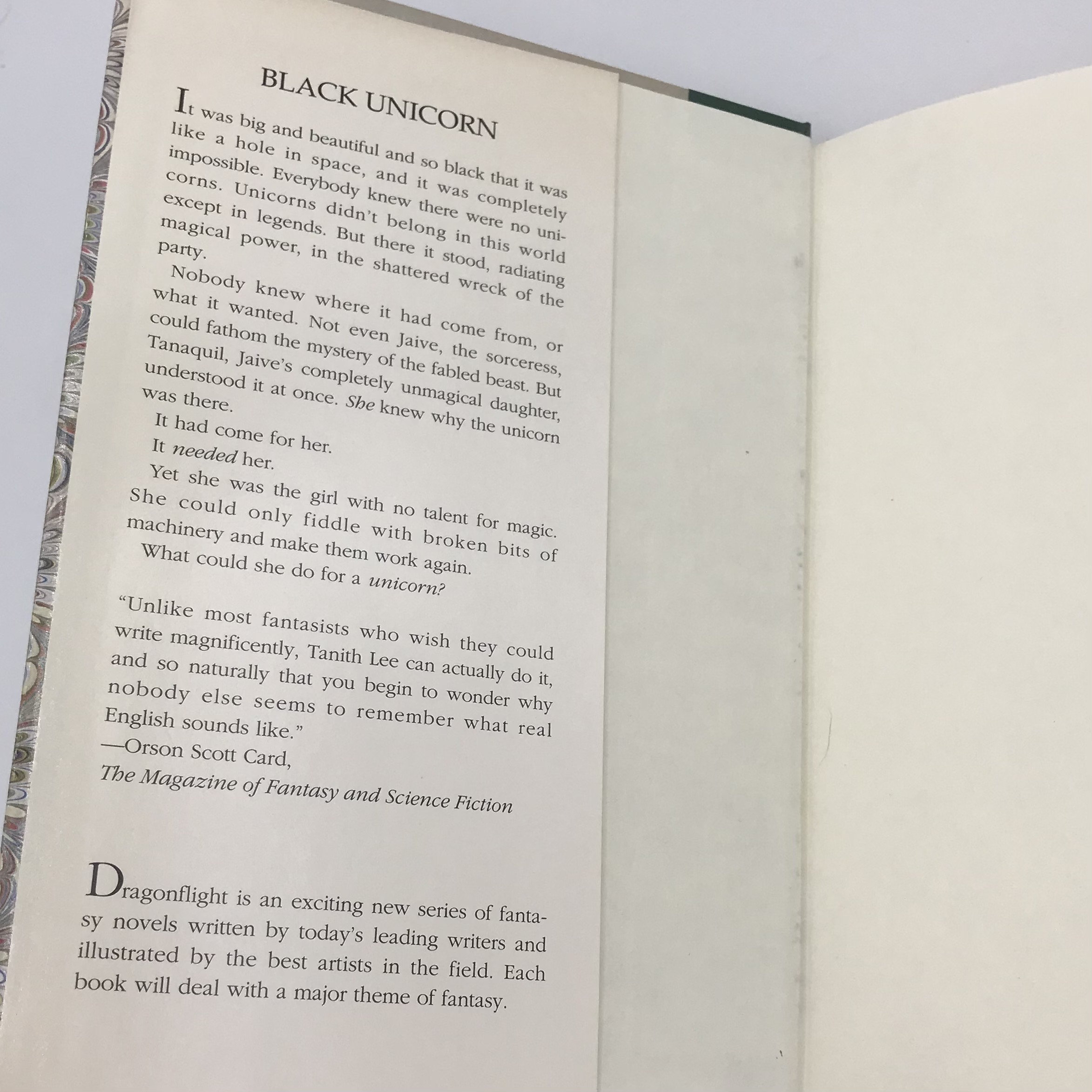 Black Unicorn by Tanith Lee 1991 Byron Preiss Hardcover With Dustjacket ...