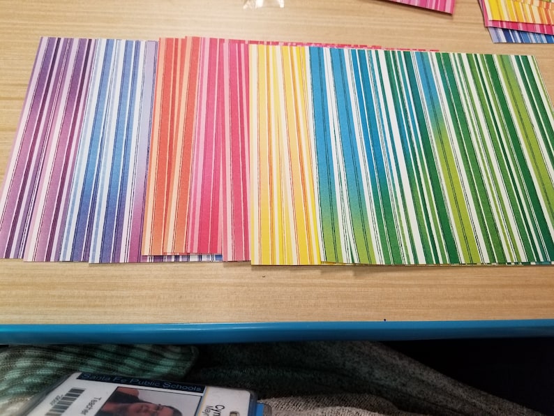 Summer Stripes Scrapbook Paper 6 X 6 12 Sheets - Etsy