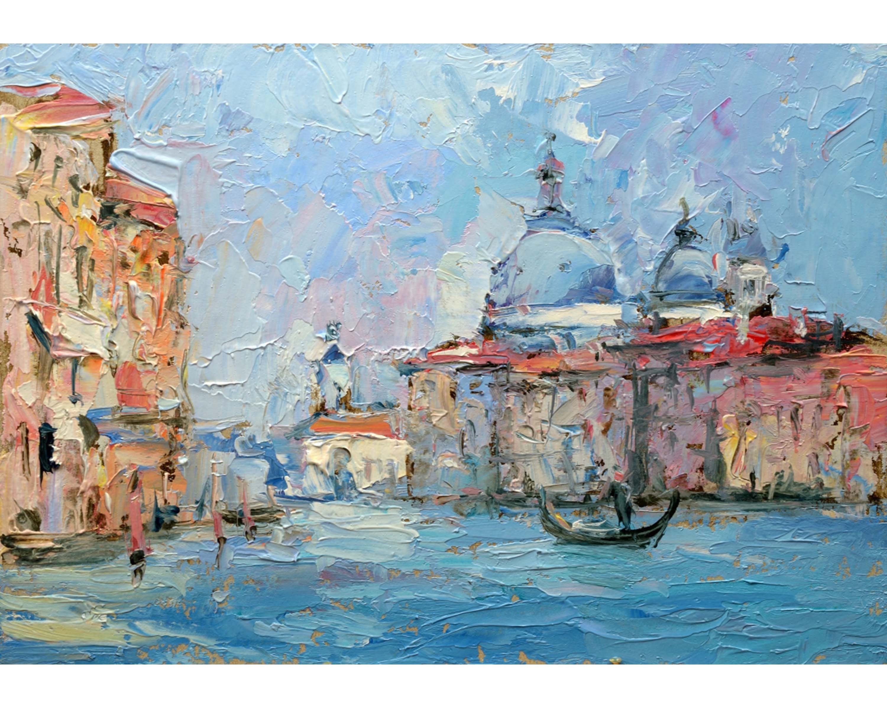 Art & Collectibles Venice Painting Oil Wall Art Italian Modern Art Wall ...