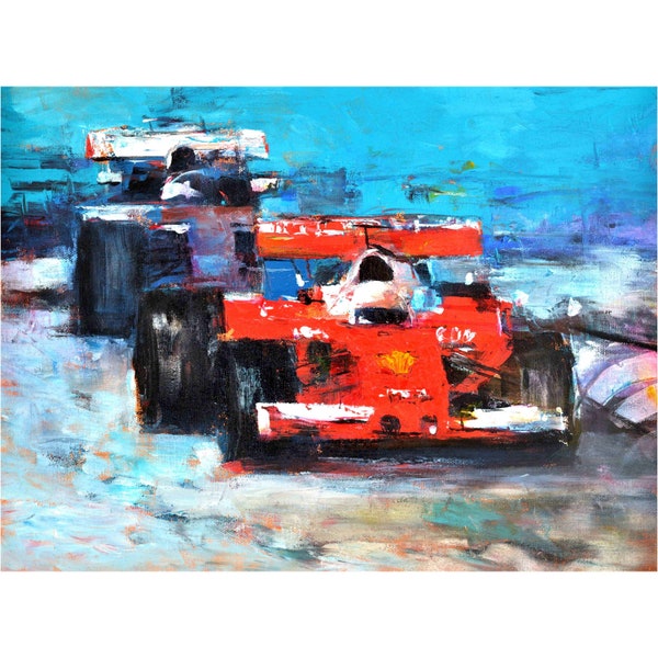Formula 1 Car Canvas Painting - Etsy