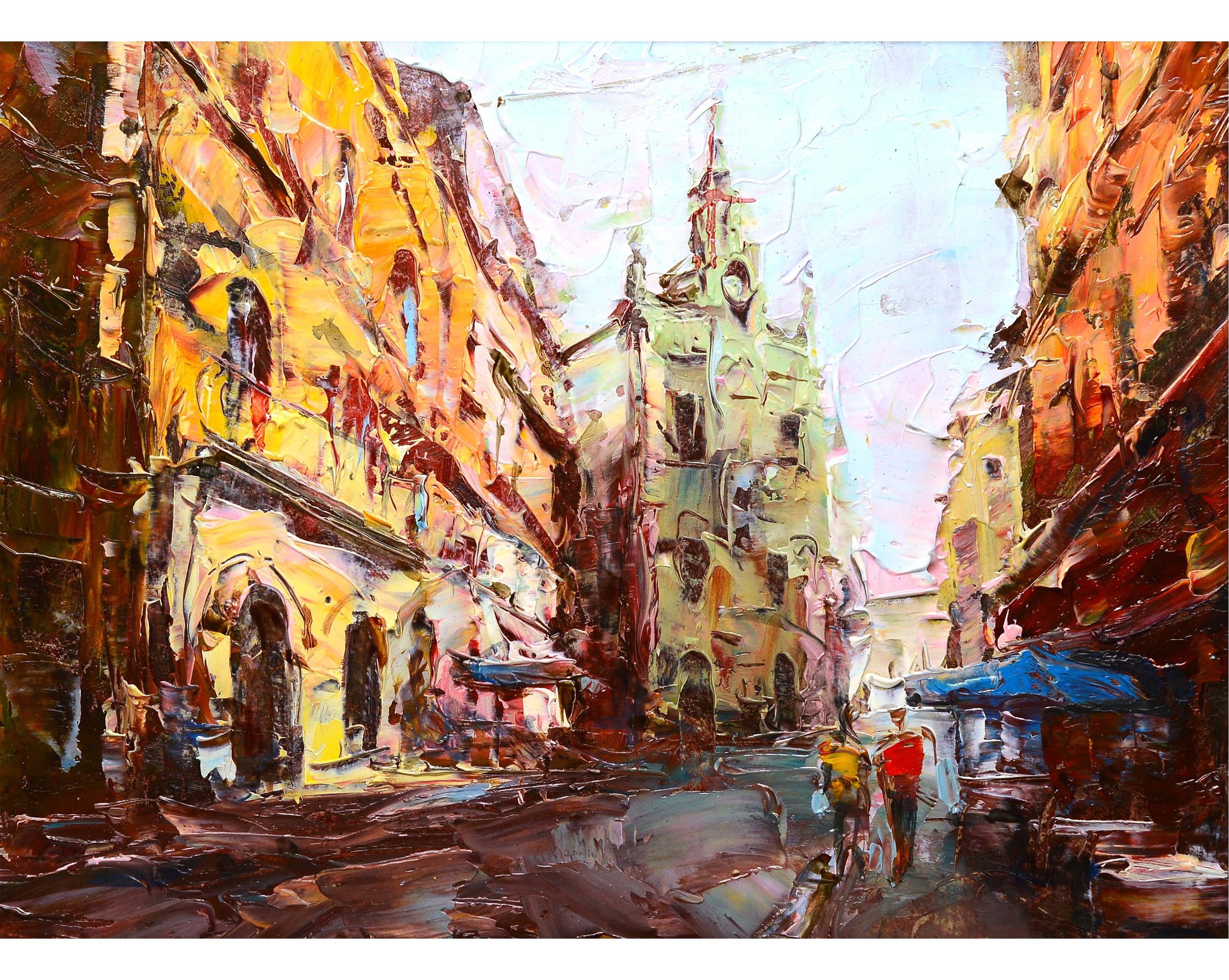 Agrigento Painting Sicily Wall Art Impressionism Painting - Etsy