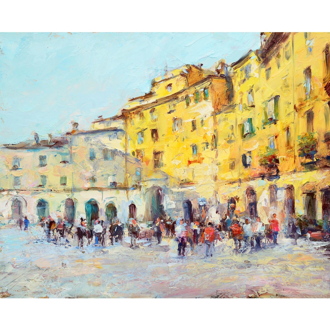 Lucca Painting, Tuscany, Italy Oil Artwork. Original Art. - Etsy