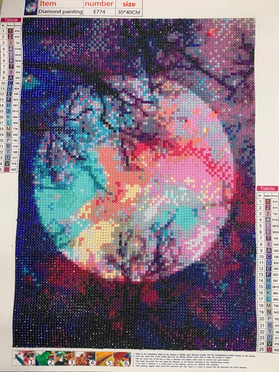 Diamond Painting Finished Moonscape Moon Lit Night - Etsy