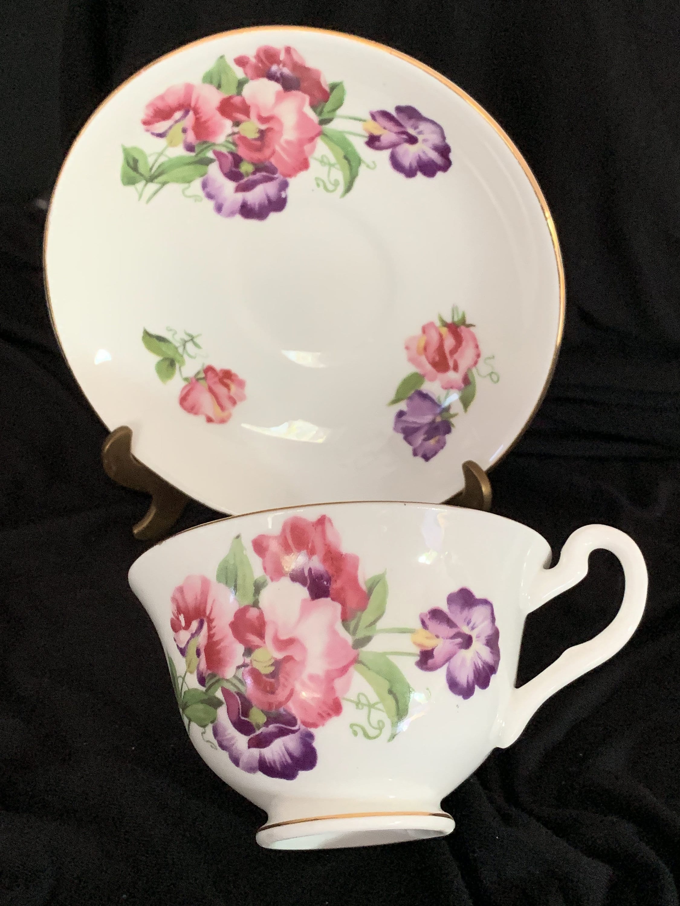 Vintage Fine Bone China Tea Cup and Saucer by Crownford - Etsy Israel