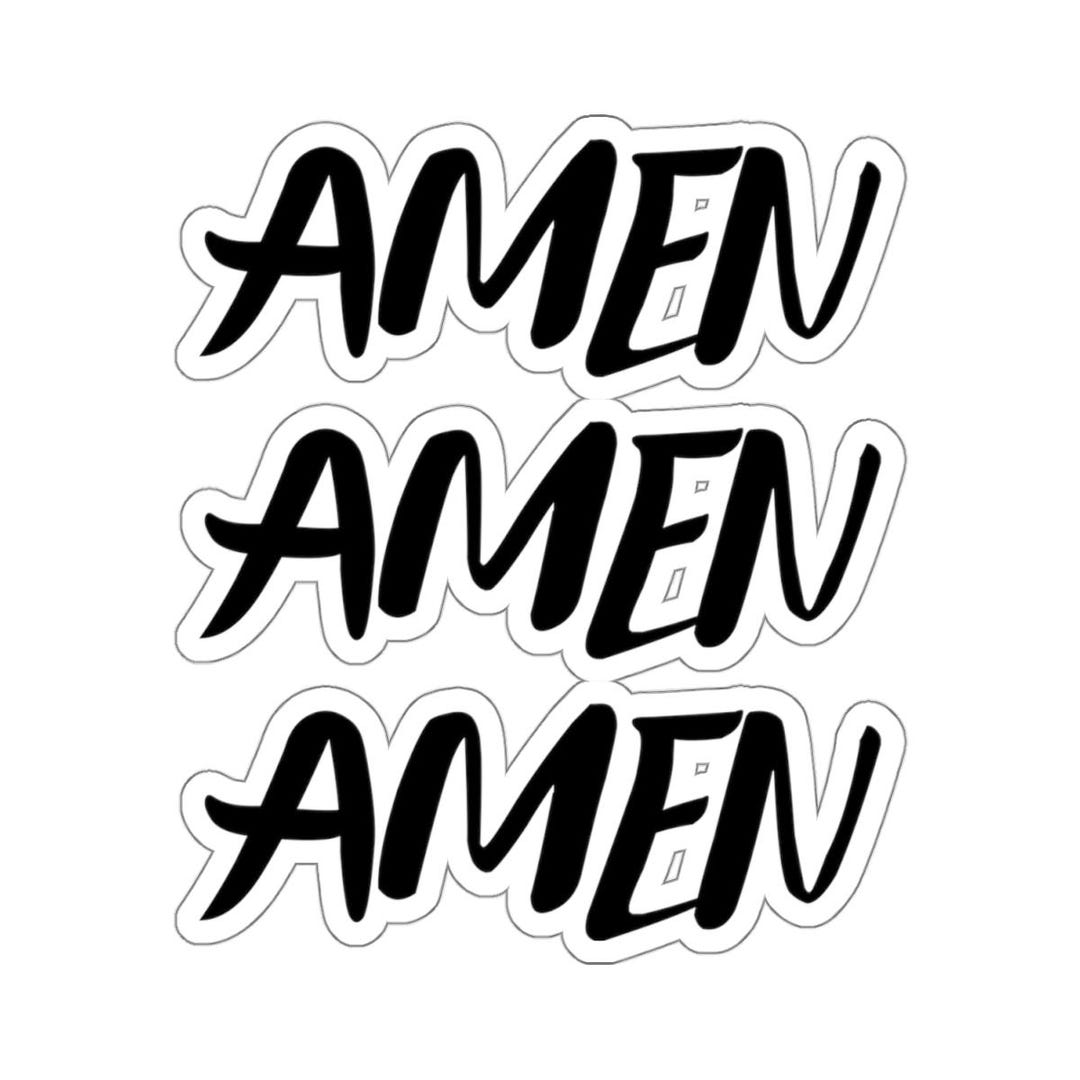 Amen Kiss-cut Stickers: Vinyl Decals, Indoor Use - Etsy