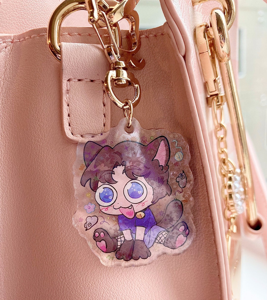 Cute Jerma Holographic Catboy Keychain - Etsy