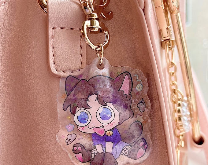 Cute Jerma Holographic Catboy Keychain - Etsy