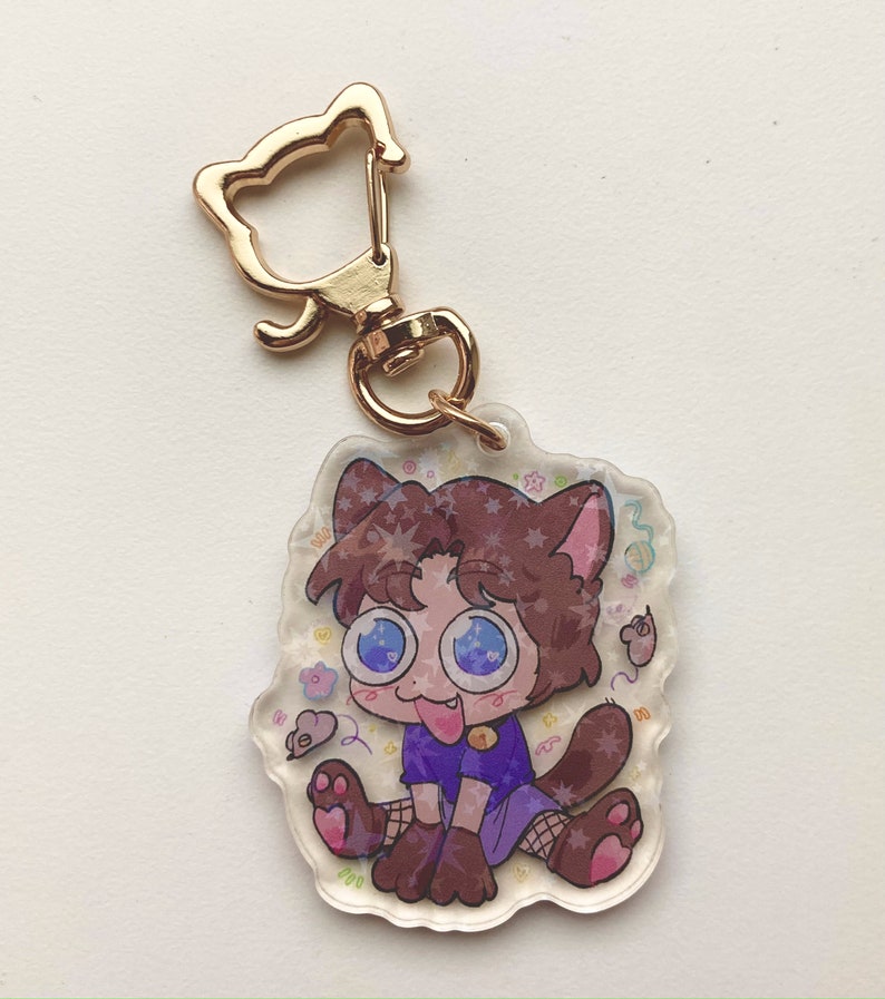 Cute Jerma Holographic Catboy Keychain - Etsy