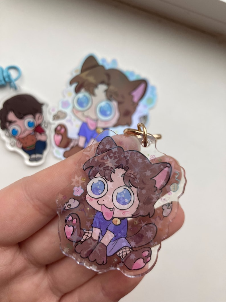 Cute Jerma Holographic Catboy Keychain - Etsy