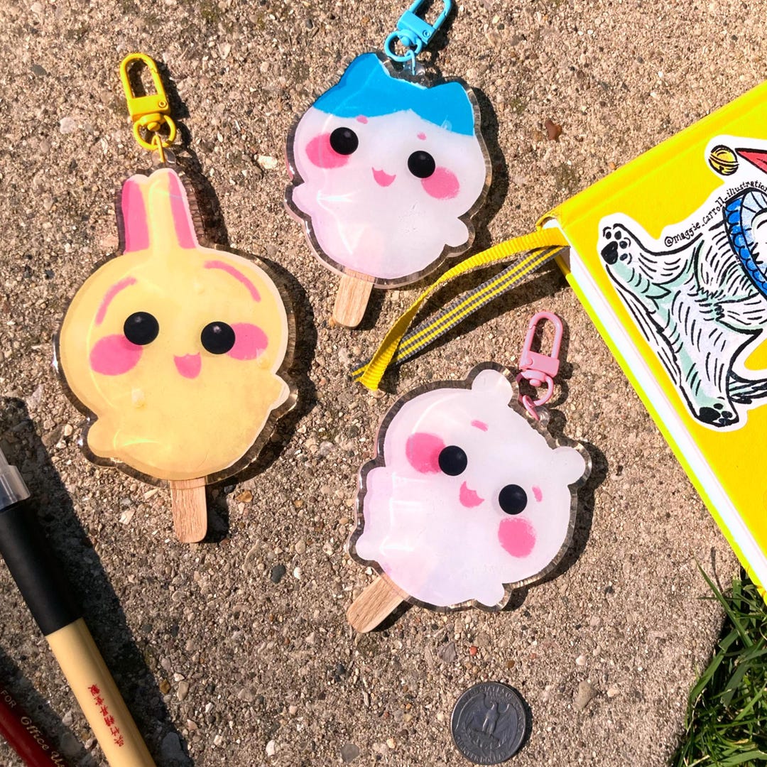 Cute Chiikawa Popsicle Stick Keychains - Etsy