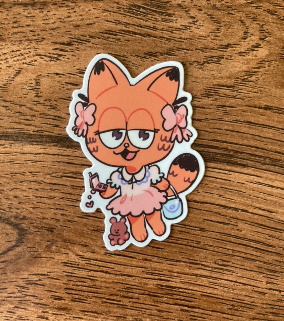 Kawaii Girl Garfield Vinyl Sticker - Etsy