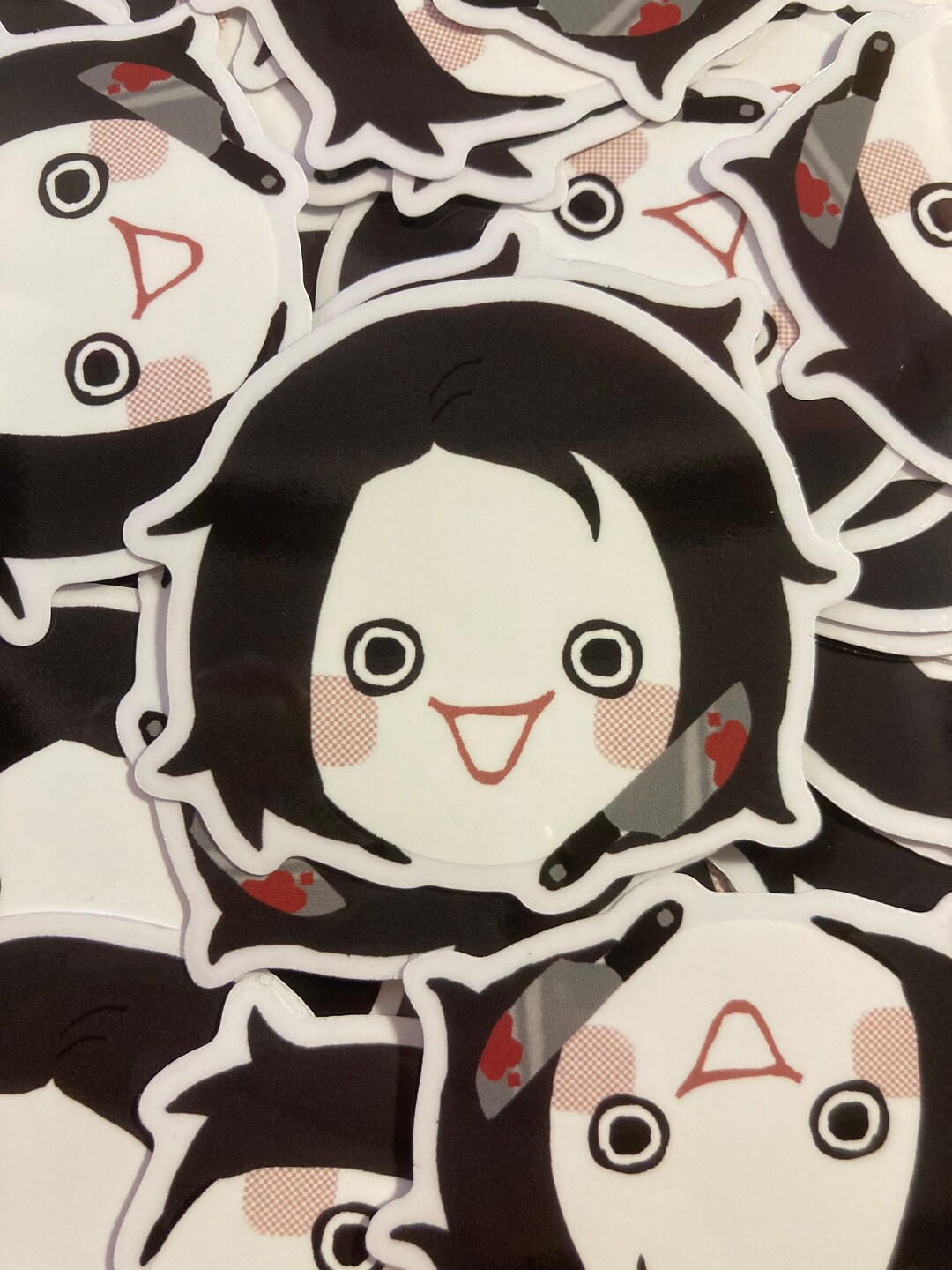 Cute Jeff the Killer Shiny Clear Sticker - Etsy