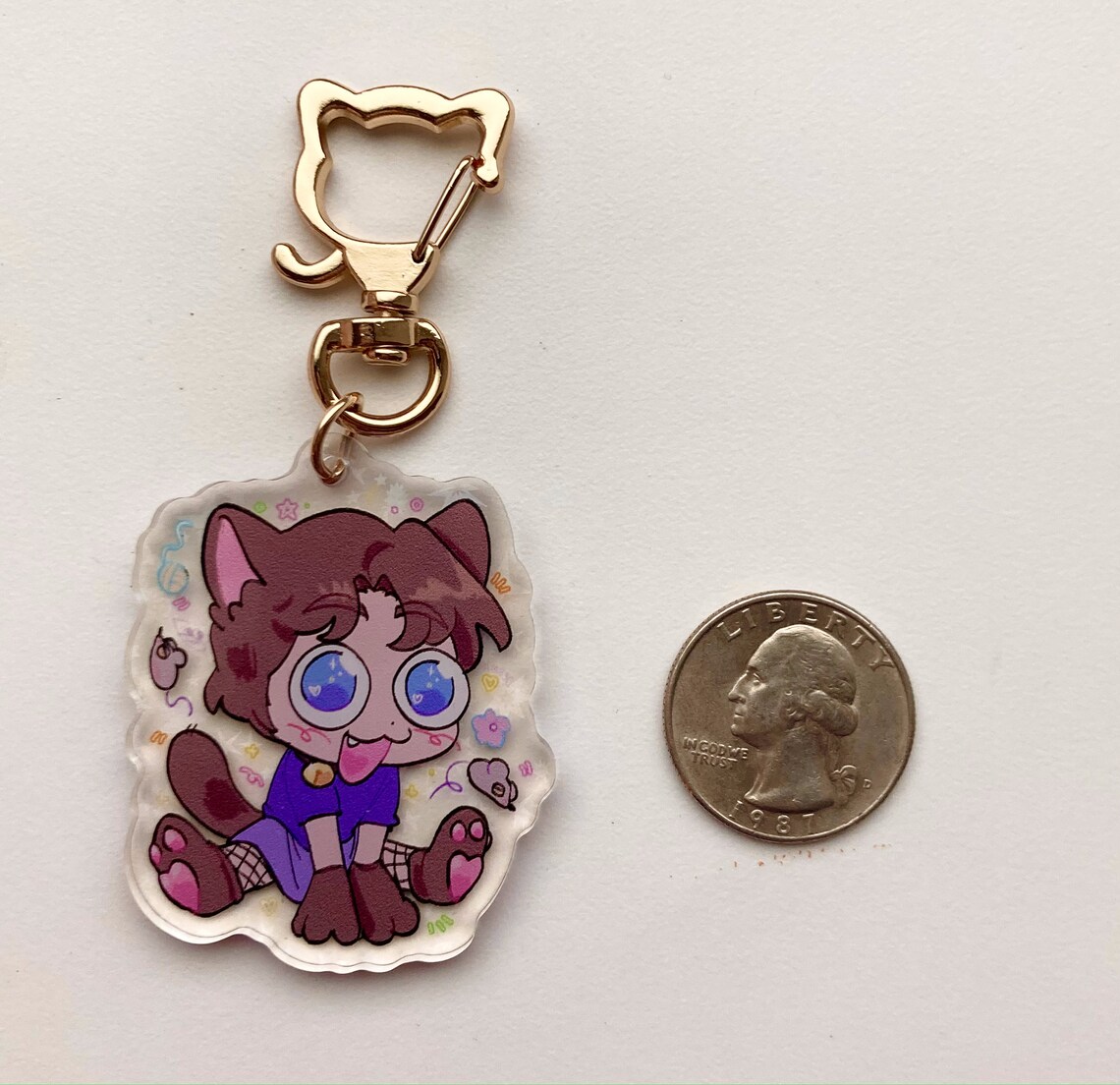 Cute Jerma Holographic Catboy Keychain - Etsy