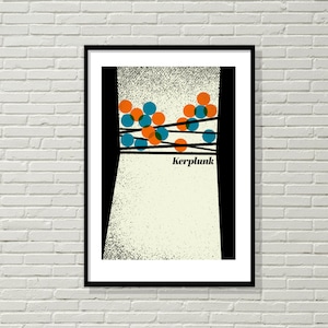 Kerplunk Retro Board Game, Retro Midcentury 1960s Illustration Print ...