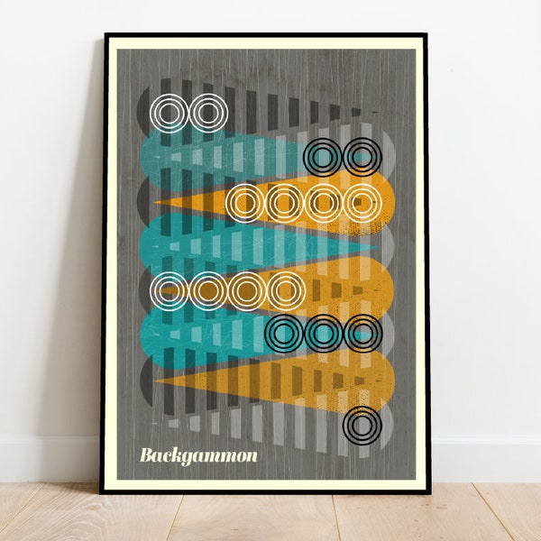 Retro Backgammon - Etsy