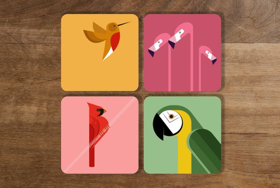 Bird drink coasters store