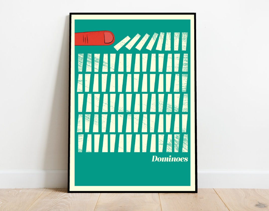 Dominoes Retro Print: Mid-century Modern Geometric Art - Etsy UK