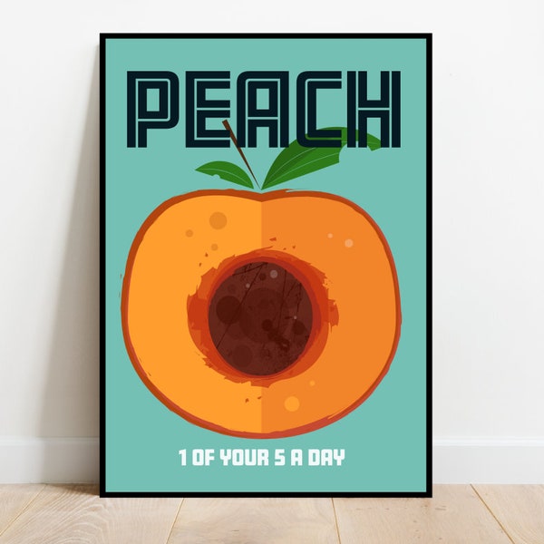Peach Poster - Etsy UK