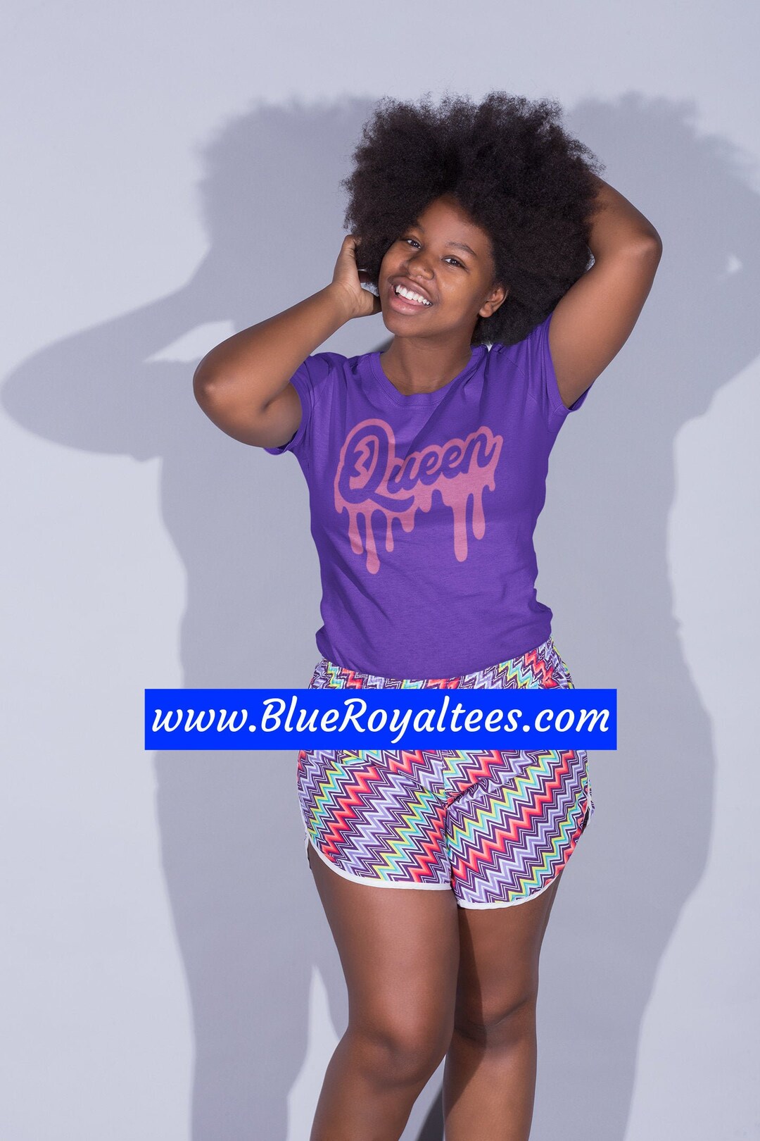 Queen T-shirt Dripping in Queendom Shirt print on Front & Back Black ...