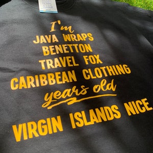 Virgin Islands Tshirt - St.croix, Thomas, John - Java Wraps Benetton ...