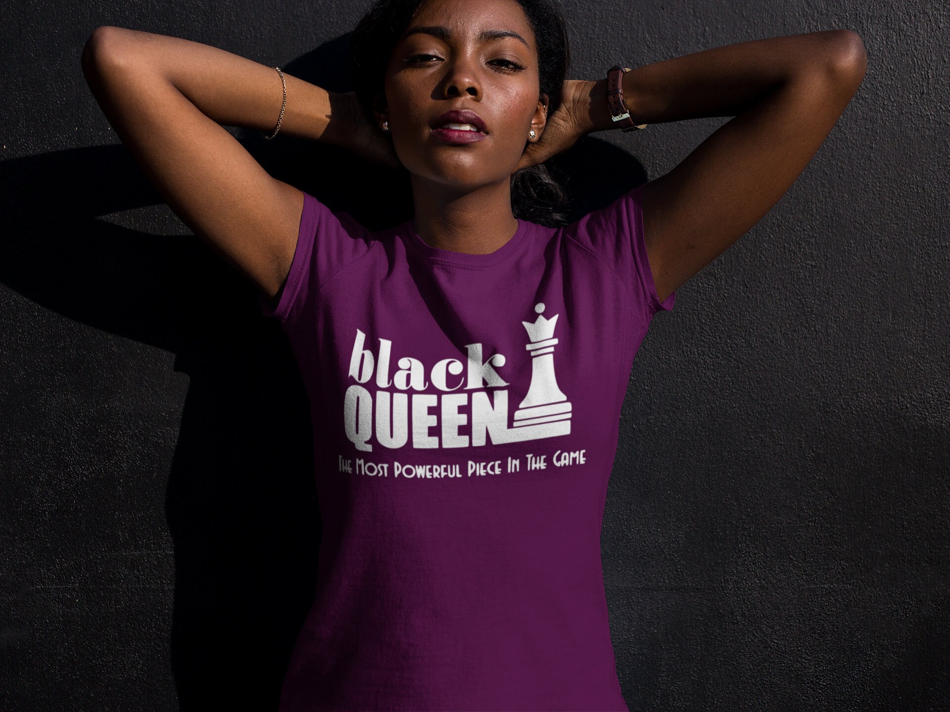 Black Queen Tshirt - the Most Powerful Piece in the Game - Black Girl ...