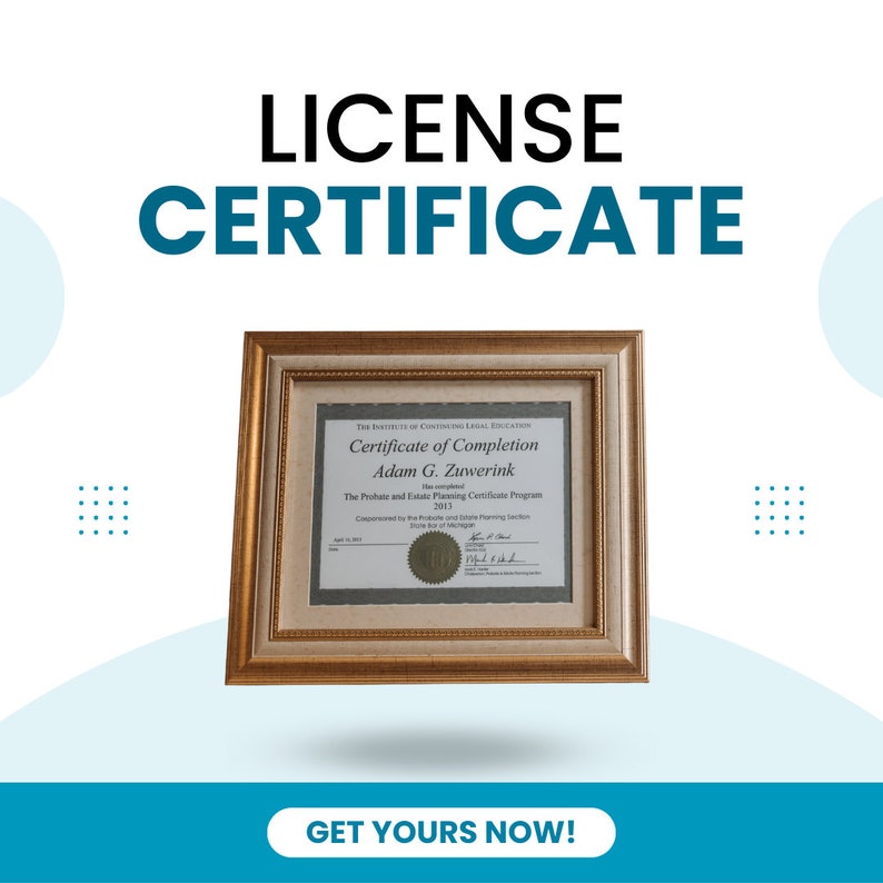 License ID and Certification Printing Service - Etsy