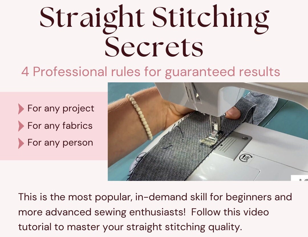 Straight Stitching Techniques for Sewing Beginners. Video Tutorial 4 ...