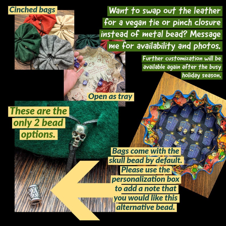 Felt Dice Bag / Tray-in-one 63 Geeky Fabric Choices Dice - Etsy