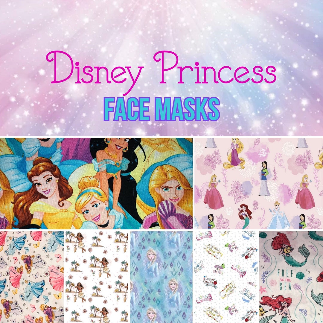 Disney Princess Face Mask, Princess Mask, Disney Mask, Reversible ...