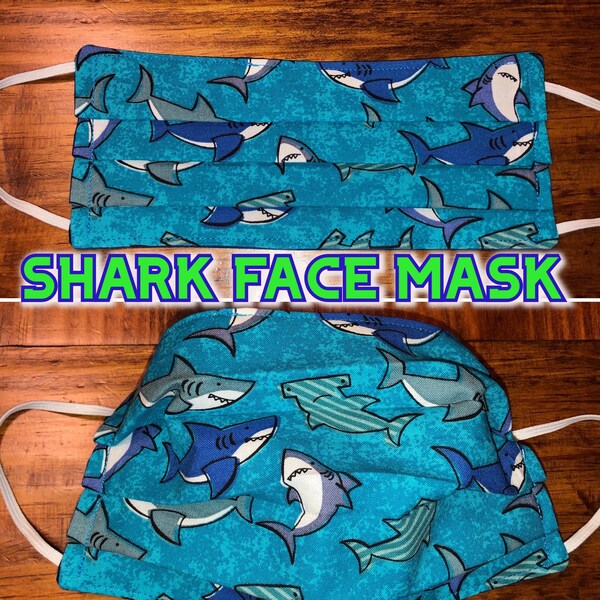 Shark Face Mask - Etsy