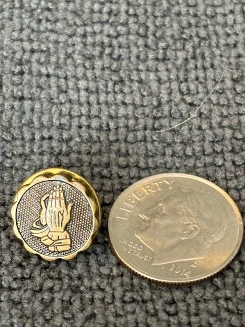Vintage Bronze Praying Hands Lapel Pin - Etsy