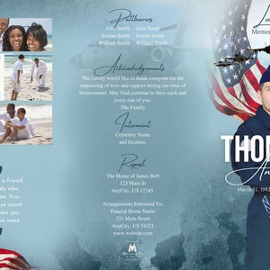 US Air Force Funeral Program: 'soaring Salute' Trifold Template ...