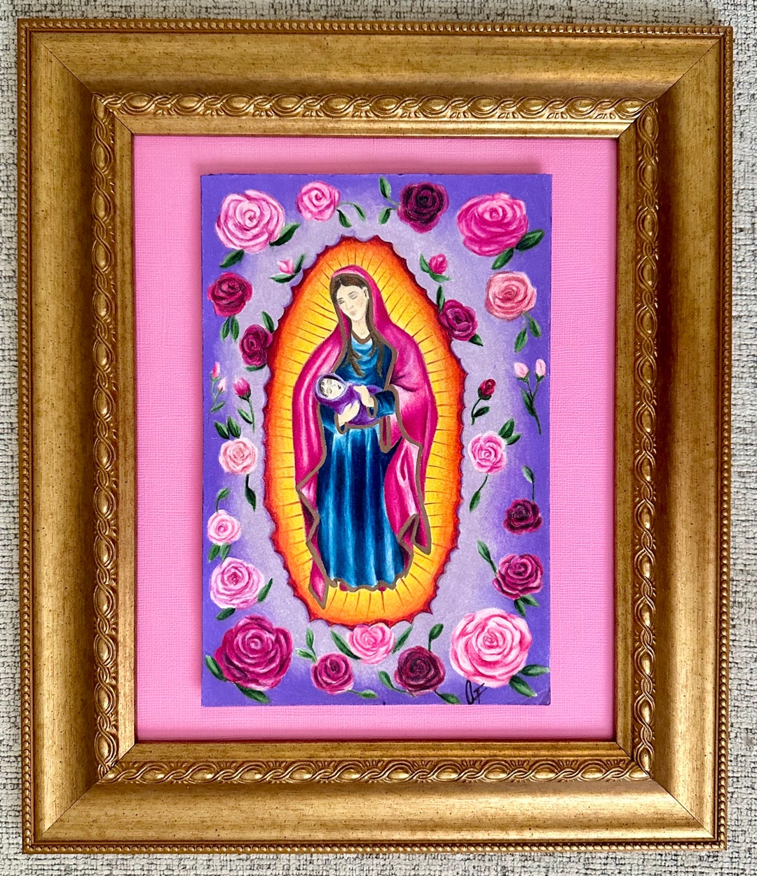 Our Lady - Original Colored Pencil Drawing - Etsy