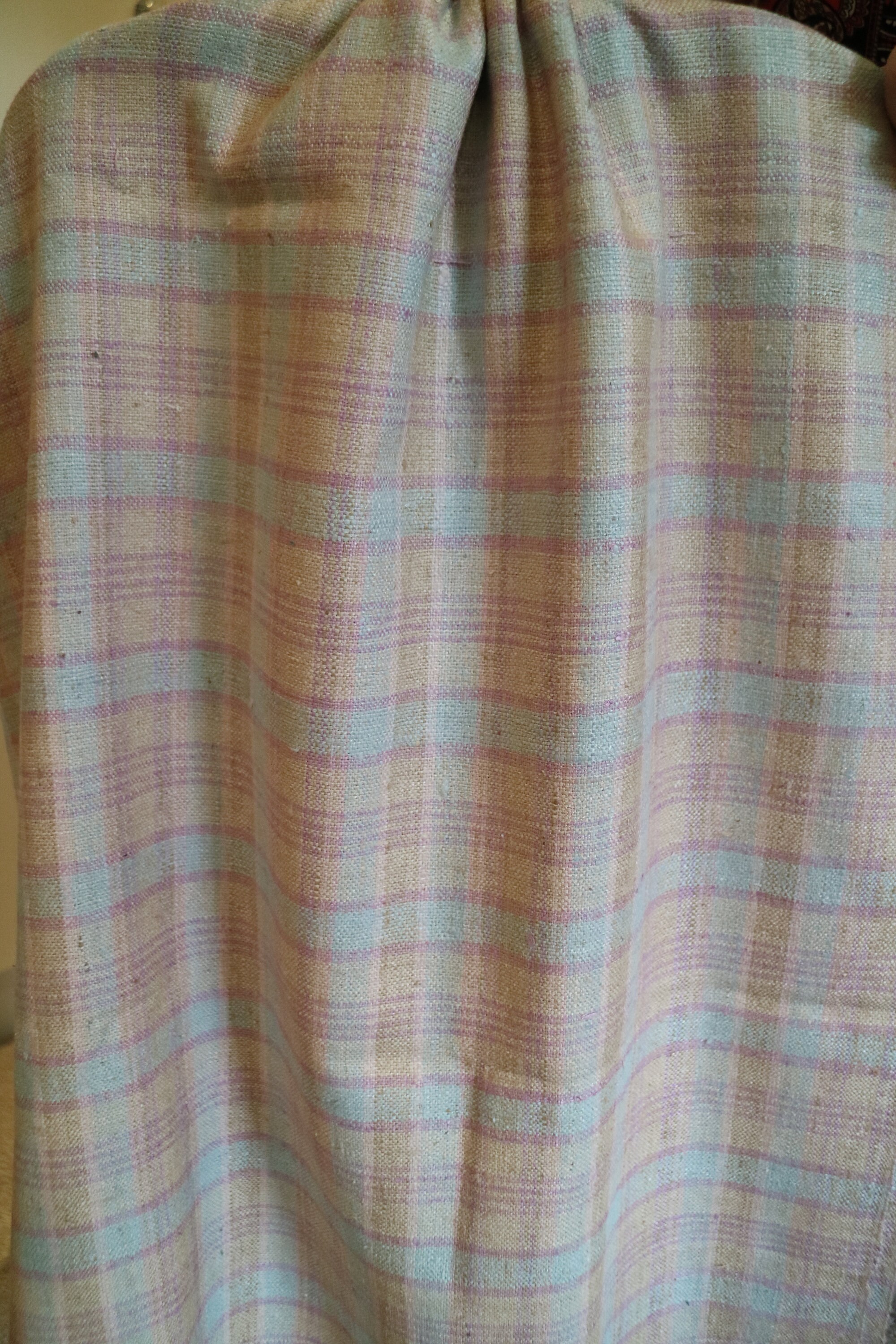 Turquoise and Pink Raw Silk Plaid - Etsy Australia
