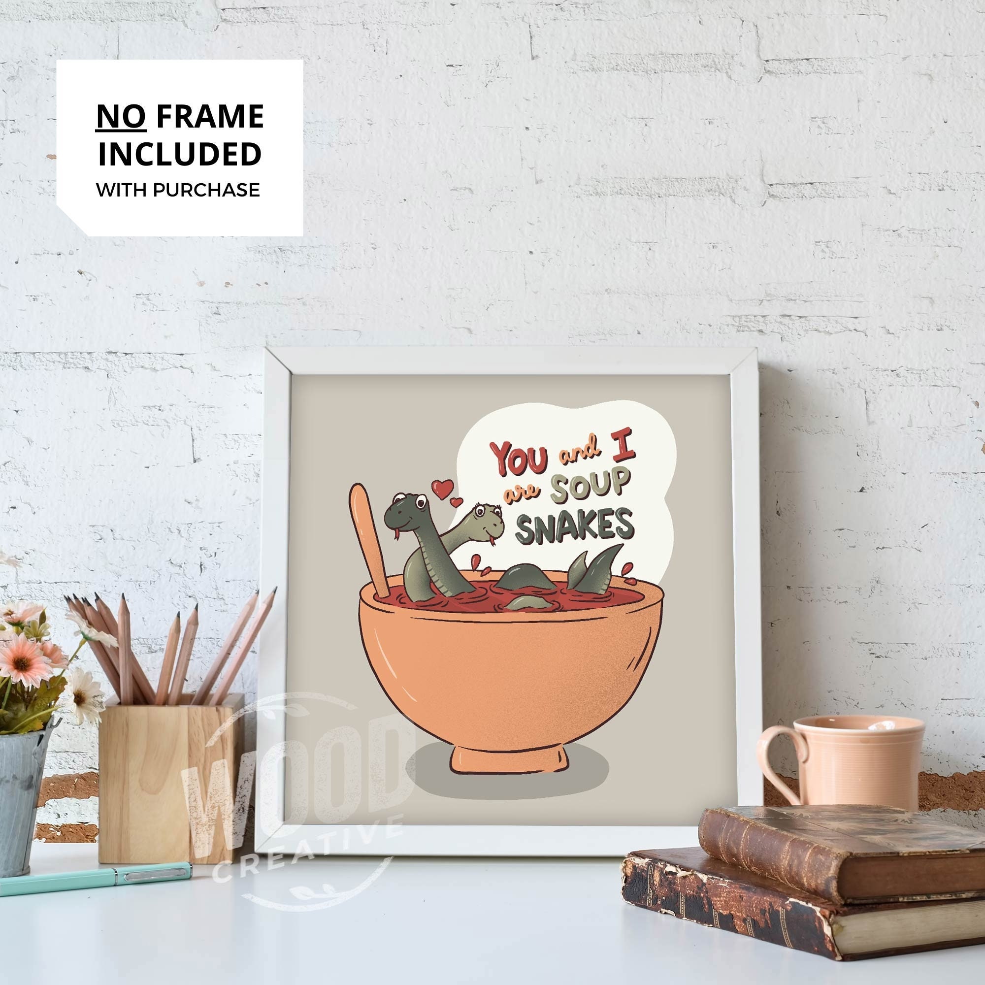 You and I Are Soup Snakes Original Print, 8x8 Print, Art Print ...