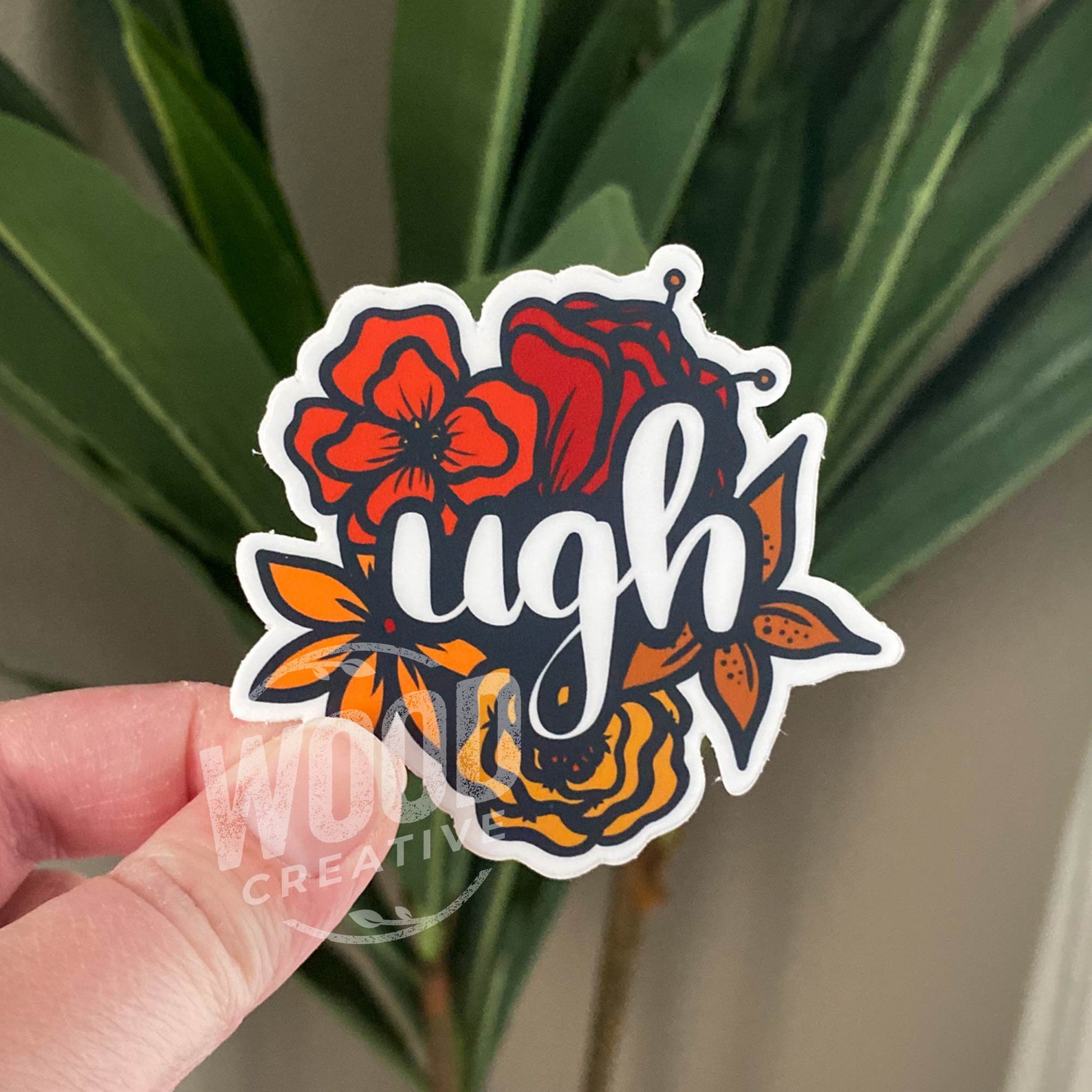 Ugh High Quality Sticker, Flower Sticker, Journals, Laptop, Notebook ...