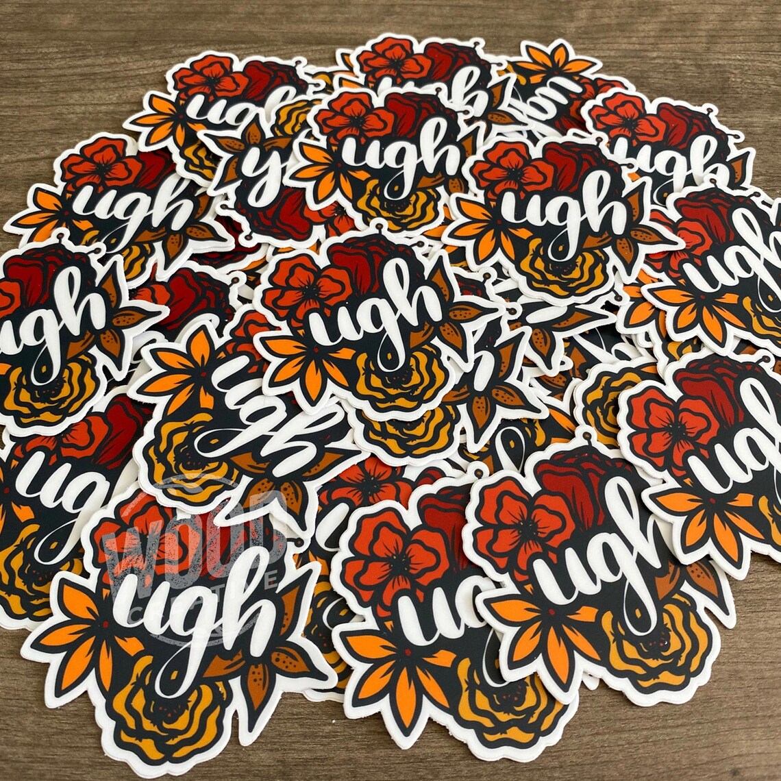 Ugh High Quality Sticker, Flower Sticker, Journals, Laptop, Notebook ...