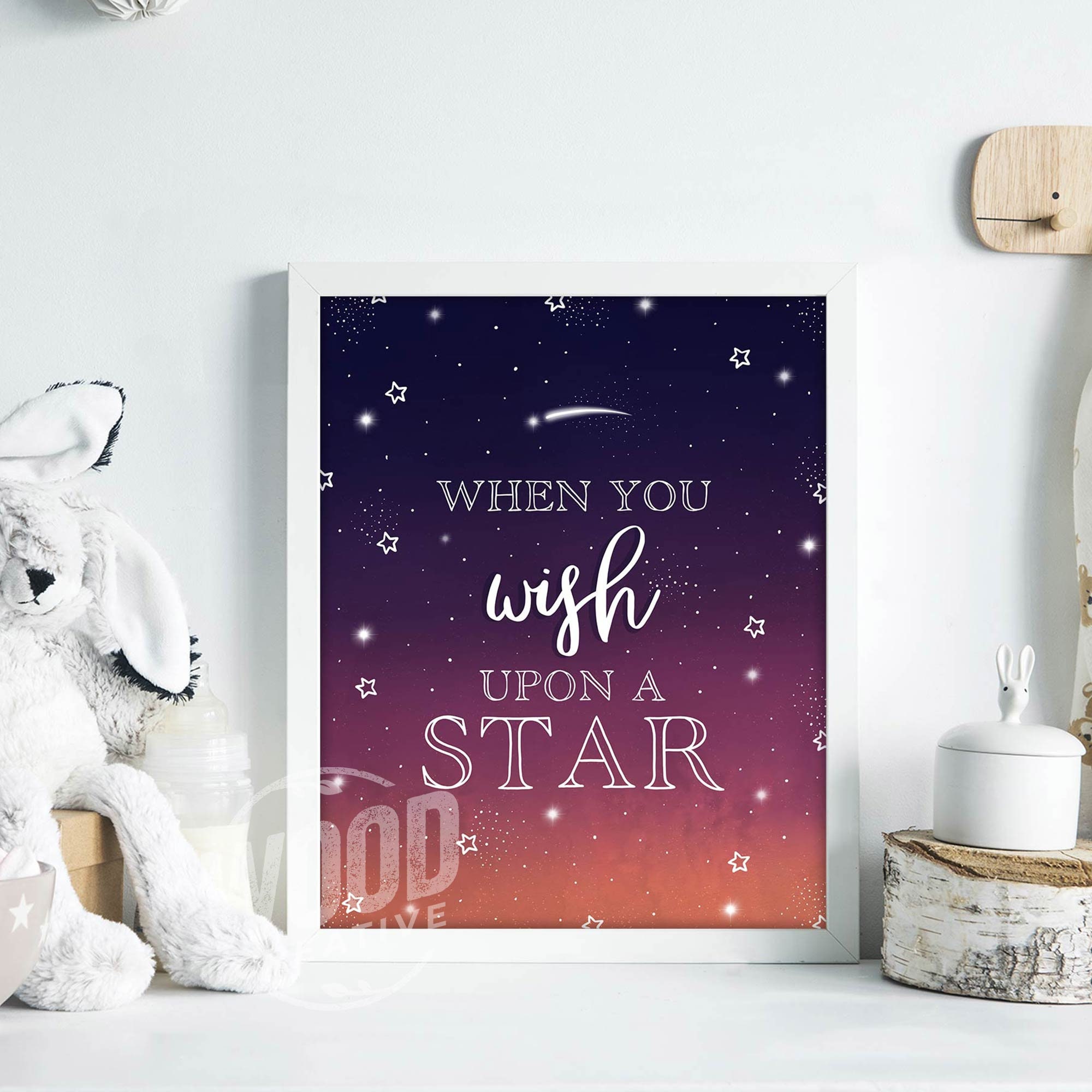 When You Wish Upon A Star, 8x10 Print, Art Print, Illustration, Stars ...