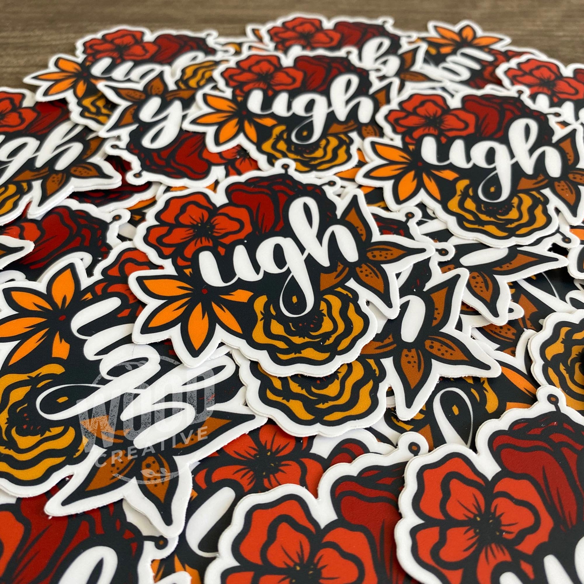 Ugh High Quality Sticker, Flower Sticker, Journals, Laptop, Notebook ...