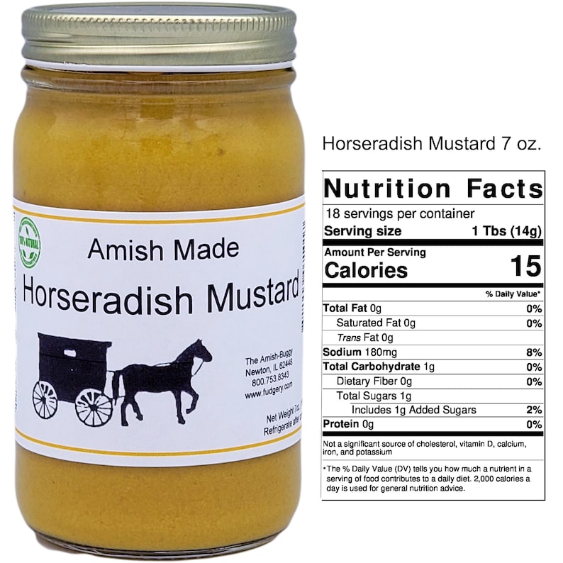 Amish Made Mustards 7 Oz. All Natural - Etsy