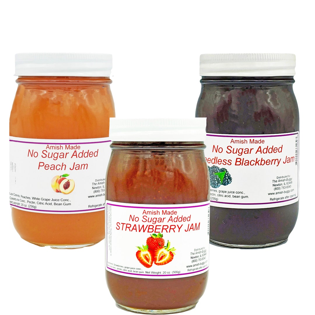 No Sugar Added Jams (2-16 Oz. Jars) - Etsy