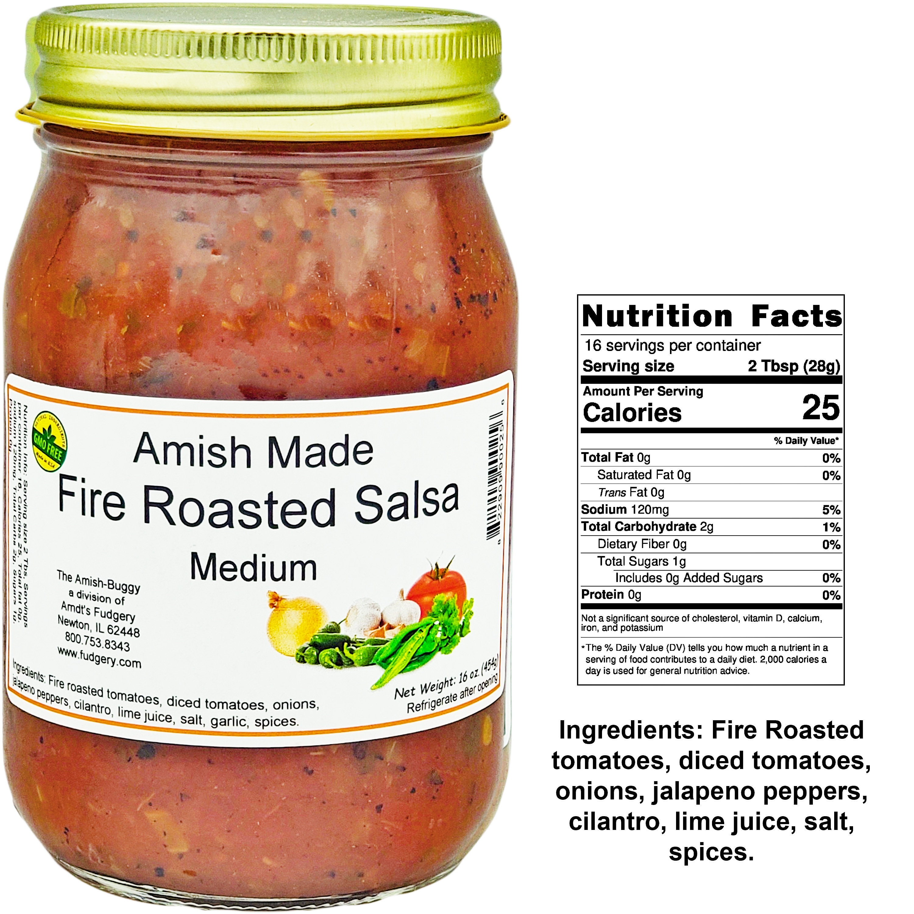 Amish Fresh Made Salsa 16 Oz. Jar 2 Jars - Etsy