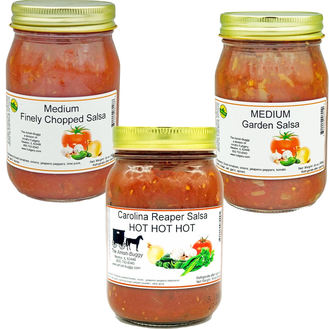 Amish Fresh Made Salsa 16 Oz. Jar (2 Jars) - Etsy